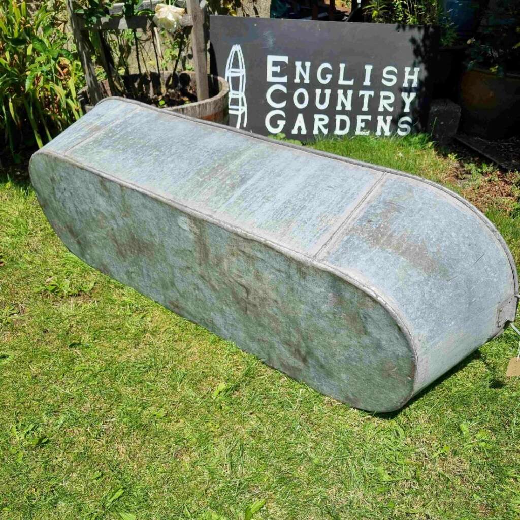 Large 5ft Vintage Galvanised Bath - English Country Gardens